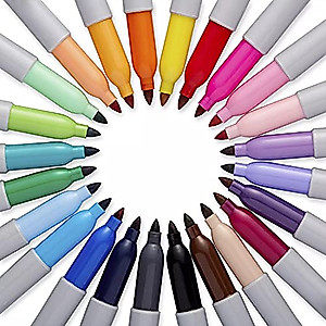 SHARPIE 75846 Fine Point Permanent Marker Assorted 24/Set