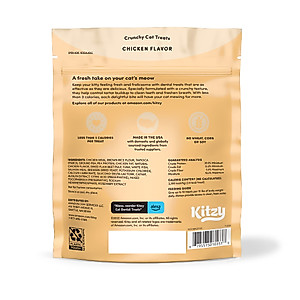 Amazon Brand - Kitzy Dental Cat Treats, Chicken, 9.75 oz
