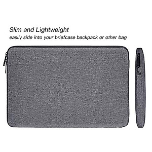 15.6 16 Inch Laptop Case for Dell Inspiron 15 3000 5000, Asus VivoBook 15.6/Asus Chromebook/Asus ROG/Asus Zenbook 15.6, MacBook Pro 16 Inch A2141/HP OMEN 15, Notebook Sleeve Bag with Small Case, Grey