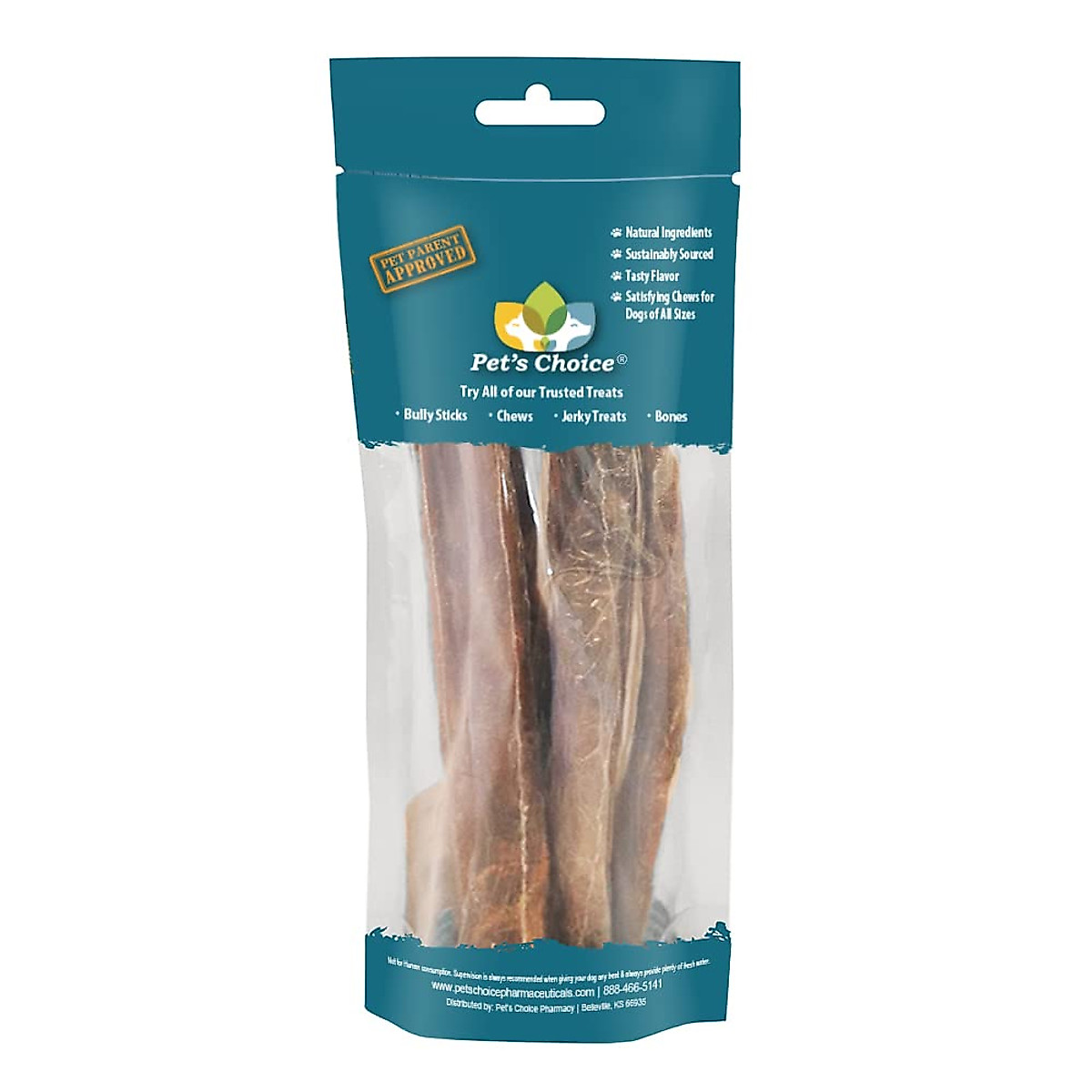 Pet's Choice Naturals Premium Bully Sticks, 12", 6pk, Brown,CW12-PZ6