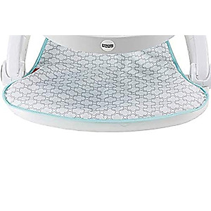 Replacement Seat Pad for Sit-Me-Up Floor Seat - GBL17 Fisher-Price Baby Sit Up Seat ~ Lamb Theme ~ Replacement Seat Cover in Teal and White