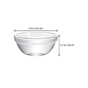 DOITOOL Stackable Clear Bowl Set of 10 Glass Bowls, Mini Prep Bowls Stackable Glass Serving Bowls for Kitchen Prep, Dessert, Dips, Salad, Candy Dishes, 2.4 x 1.1 Inch Small Glass Bowls