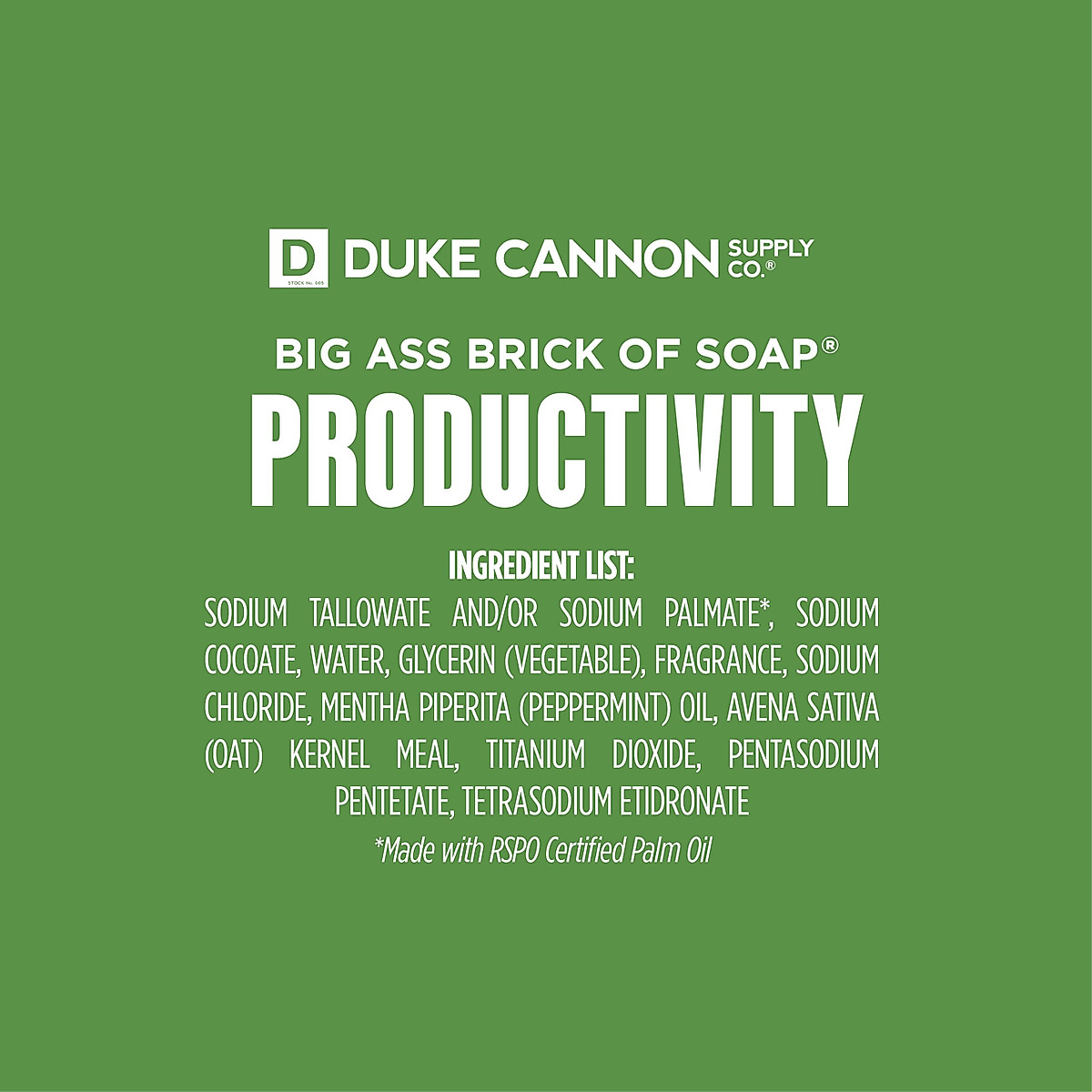 Duke Cannon Supply Co. Big Brick of Soap Bar for Men WWII Collection Smells Like Productivity (Fresh, Energizing Mint) Multi-Pack - Superior Grade, Extra Large, All Skin Types, 10 oz (3 Pack)