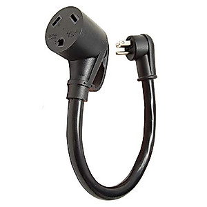 WEN PC3012 120V 15-Amp 1800-Watt Generator to RV Adapter Cord (5-15P to TT-30R), Black