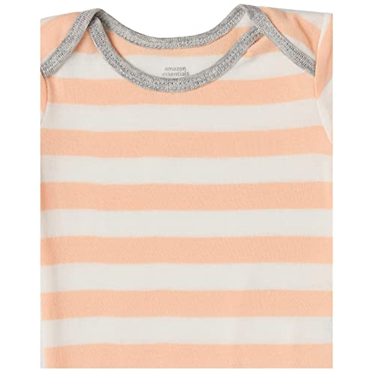 Amazon Essentials Unisex Babies' Short-Sleeve Bodysuits, Pack of 6, Multicolor/Bunny/Carrots/Rugby Stripe, 6-9 Months