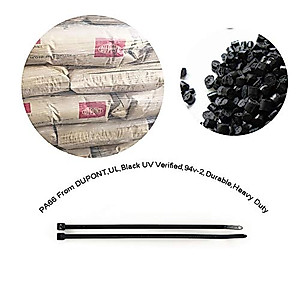 HS Durable Plastic Zip Ties 4 Inch (Bulk-1000 Pack) Small Tie Wraps Thin 18 Lbs Self-Locking Nylon Ties for Electronics Organizer, Wire Zip Ties Black