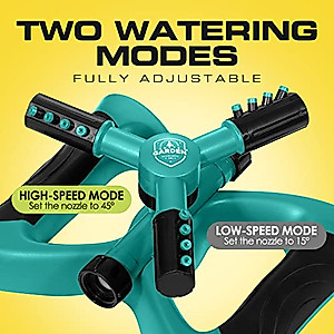 Joeys Rotating Garden Sprinkler for Large Area Coverage, Lawn and Yard Sprinklers