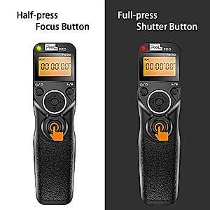 Pixel TW-283 E3 Wireless Shutter Release Cable Wired Remote Control Compatible Compatible for Canon XT XTi XS XSi T1i T2i T3 T3i T4i T5 T5i T6i SL1 EOS1300D 300D 60D 60Da 70D 80D