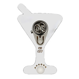 Well Martini Flashing Body Light Lapel Pins by Blinkee