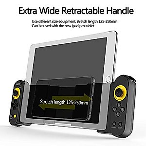 ipega PG-9167 Mobile Game Controller, With Stretchable Wireless 4.0 Smart PUBG Gamepad Controller for Samsung Galaxy S10/S10+ /S21 S22+5G/Huawei Mate40 Pro P40 P30 Android Mobile Smartphone Tablet