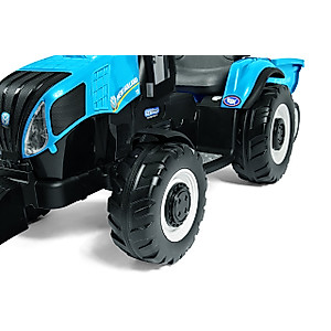 Peg Perego New Holland T8 Tractor & Trailer 12 Volt Ride on, Blue