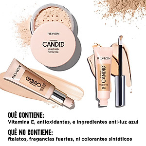 Revlon PhotoReady Candid Face Makeup with Anti-Pollution & Antioxidant Ingredients, Longwear Medium-Full Coverage Infused with Caffine, Natural Finish,Oil Free, 030 Light Medium, 0.34 Fl Oz