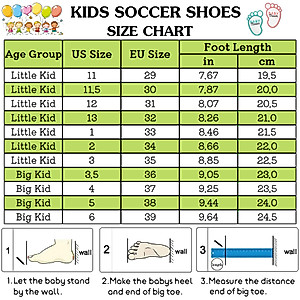 Unitysow Kids Turf Soccer Shoe Boys Girls Soccer Cleats Athletic Outdoor/Indoor Football Shoes,White,1 Little Kid