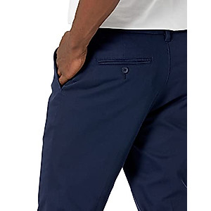 Amazon Essentials Men's Slim-Fit Wrinkle-Resistant Flat-Front Stretch Chino Pant, Navy, 36W x 32L