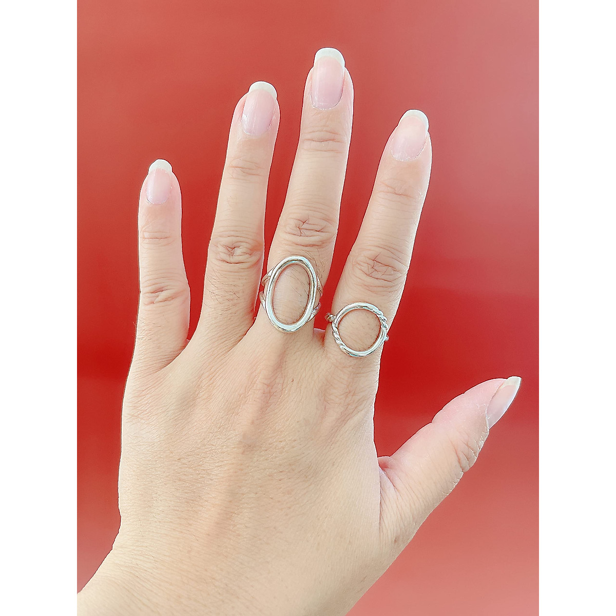 MINDDHA Infinity Sterling Silver Rings - Circle Of Life Rings For Women - Handmade Designer Mediterranean Ring Made in Israel - Karma Infinity Ring, Band Width 2mm, Size 11