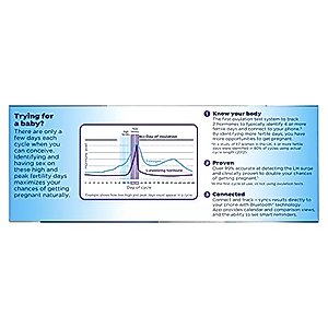 Clearblue Connected Ovulation Test System featuring Bluetooth connectivity and Advanced Ovulation Tests with digital results, 40 ovulation tests