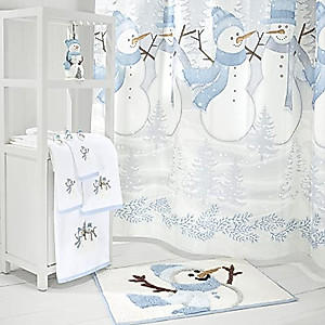 Avanti Linens - Fingertip Towel, 100% Cotton Velour, Holiday Decor, Set of Two (Frosty Friends Collection)