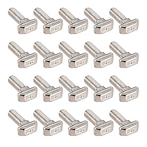 uxcell M8x25mm T-Slot Drop-in Stud Sliding Screw Bolt Carbon Steel 20pcs for 40 Series European Standard Aluminum Profile