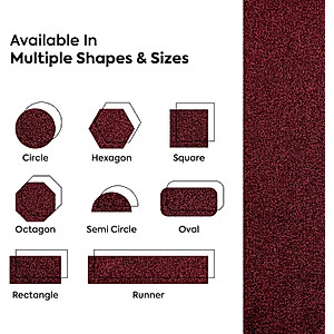 Bright House Solid Color Area Rugs Burgundy - 2' x 4' Rectangle, Indoor, Stain & Fade Resistant, Perfect for Living Room, Bedroom, Dining Room, Entryway, Doorway, Pet & Kids Friendly Rug, Wedding