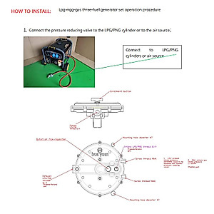Allmost Natural Gas Conversion Kit Compatible with Duromax XP12000EH Generator 12KW LP 18HP Dual Fuel LP