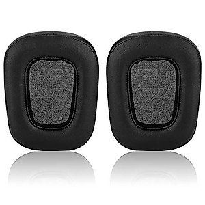 Jecobb Tiamat V2 Earpads, Replacement Ear Cushion Cover with Protein Leather & Memory Foam for Razer Tiamat V2 Headset ONLY (Black)