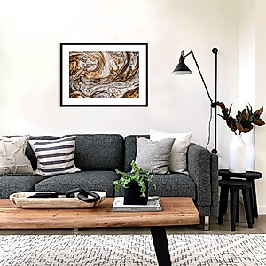 POUKROO 20x28 Poster Frame Matted to 16x24 Black Soild Wood Display Picture Puzzle Artwork Canvas Art Painting 16 by 24 with Mat Opening or 20 x 28 without Mat Horizontal or Vertical for Wall Hanging