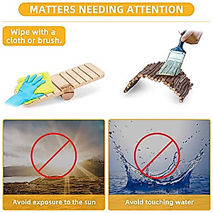 Beyoung 10 Pack Hamster Chew Toys, Small Animal Activity Toys Accessories Molar Teeth Care Natural Apple Wood Ladder Bell Roller for Dwarf Hamsters Rat Guinea Pigs Chinchillas Gerbils Bunnies