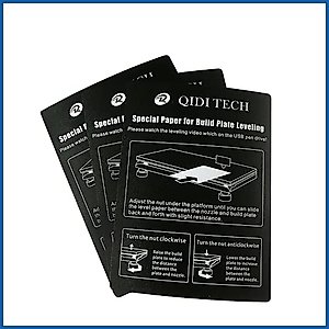 QIDI Technology Leveling Papers QIDI 3D Printer (3pcs)