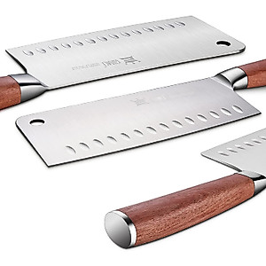 GUANCI Meat Cleaver, 6.5 inch Cleaver Knife Stainless Steel Chinese Kitchen Knife German High Carbon Steel Meat Cutting Knife with Rosewood Handle Anti-rust