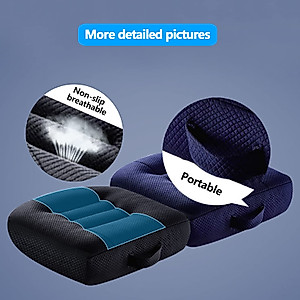 JYBBGO Adult Booster Seat for Car, Cushion Heightening Height Boost Mat, Breathable Mesh Portable Car Seat Pad Angle Lift Seat for Car, Office,Home