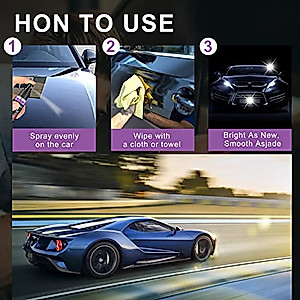 XMZWD Rayhong 3 in 1 Paint Protection Quick and Effective Detail Durable Car Interior Plastic Cleaning Refurbish Scratch Repair Nano Coating Spray Automatic Hand Paint Clear Gloss (100ml)