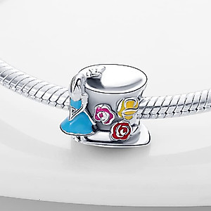 LIGHTDOG 925 Sterling Silve Charms fits Pandora Bracelets Necklace,5A Zircon Dangle Pendant Bead,Mother's Day Gift Jewelry Beads for Women