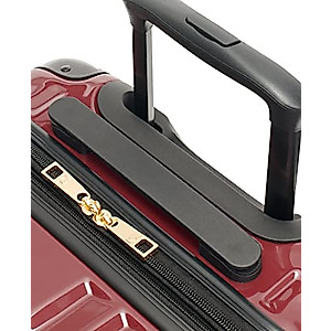 Karl Lagerfeld Paris Women's Carryon Spinner Wheels Hardside, Burgundy, One Size