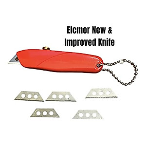 Mini Keychain Knife Box Cutter for Keyring – Small 3 Inch Utility Knife with 5 Extra Blades – Great Package Opener