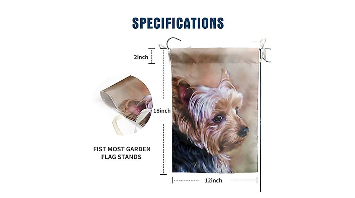 Yorkie Dog Garden Flag Welcome - Dogs House Flags Yorkshire Flags ...