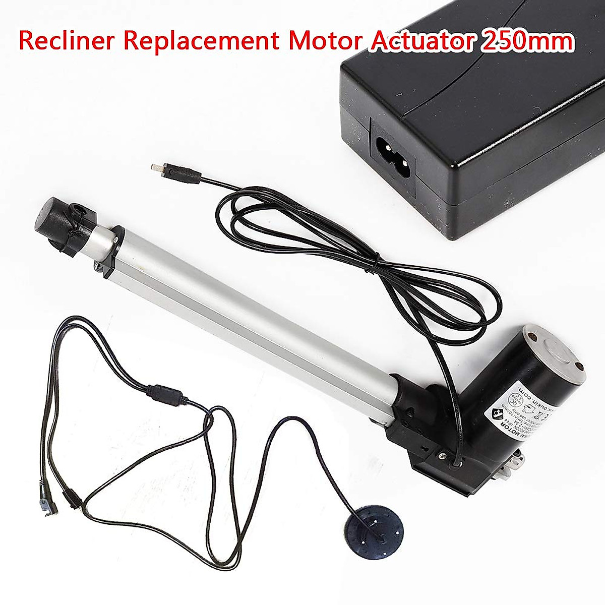 WETUSSEX Power Recliner Chair Lift Motor Actuator, 250mm Stroke 24V DC Heavy Duty Electric Chair Lift Linear Actuator Replacement Power Recliner Sofa Lift Chairs Motor Actuator