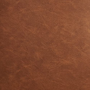 Volans Mid Century Modern Faux Leather Upholstered Armless Desk Chair with Chrome Plated Metal Base, Cognac