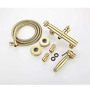 BINCAVIDOU Toilet Hand Held Bidet Sprayer Hot and Cold Water Mixer Bidet Faucet Kids Sprayer Brass Wall Mounted Bathroom Bidet Faucet