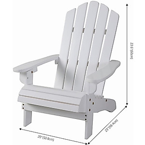 Generic White Small Mini Adirondack Chair 20 L 23 W Painted Solid Wood, Pink1