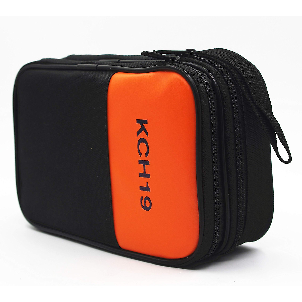 TestHelper KCH19 Double Layered & Padded Carrying Zipper Case with Wrist Strap Use for Handheld Multimeter,Phase Indicator,Thermometer, Calibrator,Clamp Meter