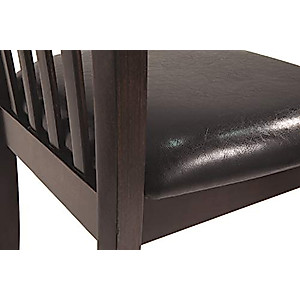 Signature Design by Ashley Hammis Rake Back Dining Room Chair, 2 Count, Dark Brown
