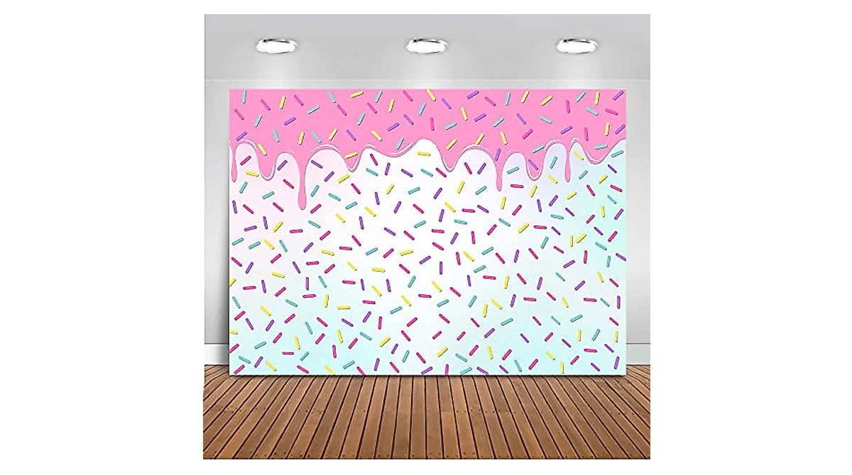 Mocsicka Donut Backdrop for Baby Shower & Birthday Photos