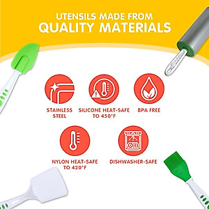 Curious Chef 27-Piece Kitchen Foundation Kit for Kids, includes Real Cooking and Baking Tools, Dishwasher Safe and Made with BPA-Free Plastic