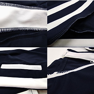 TOPONSKY Matching Lounge Set Warm Up Suits For Women 2 Pieces Sweaters Navy White M