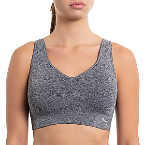 PUMA Women’s Seamless Convertible Sports Bra, 2-Pack (as1, Alpha, m, Regular, Regular, Black/Gray)