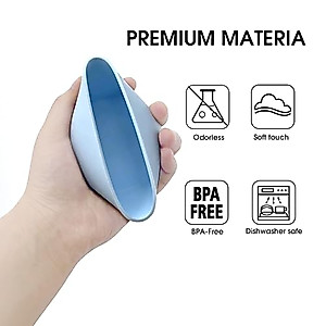 Bougimal Straw Cover Fit for Stanley Quencher H2.0 40 oz 30 oz Tumbler with Handle & Stanley IceFlow 20oz 30oz, Rainbow Sticker, Protective Silicone Cup Boots Reusable, Stanley Cup Accessories, Blue