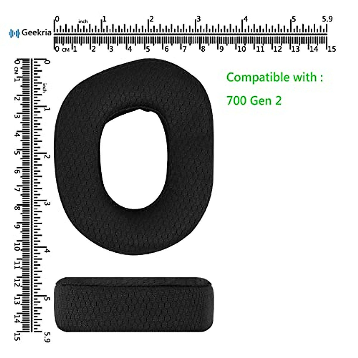 Geekria Comfort Mesh Fabric Replacement Ear Pads for Turtle Beach Stealth 700 Gen 2 Headphones Ear Cushions, Headset Earpads, Ear Cups Cover Repair Parts (Black)