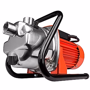 Red Lion RJSE-75SS 115 Volt, 3/4 HP, 11 GPM Stainless Steel Sprinkler Utility Pump with 8-ft. Cord, Red, 614432