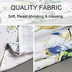 VOGOL Farmhouse Shower Curtains for Bathroom, One Panel Blue Birds Waterproof Modern Shower Curtain with Hooks, 72 x 84 Inch