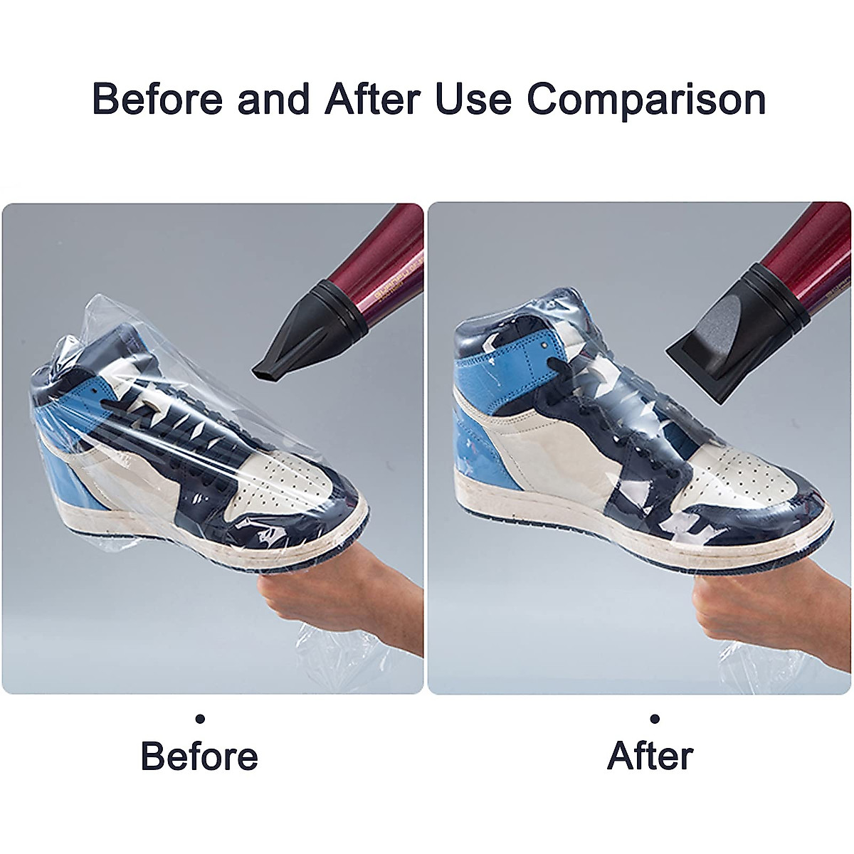 Shoe Shrink Wrap Bags,50 Pcs Sneaker Shrink Wrap Bags Large Shoes Protector for Men Women Effectively Avoid Yellowing 10x17.7 inches